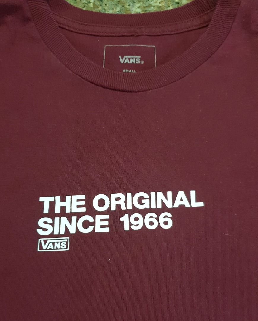 VANS The Original Since 1966 Maroon Shirt, Men's Fashion, Activewear on ...