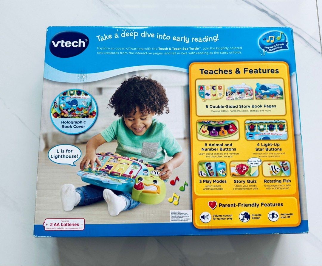 Vtech Touch & Teach Sea Turtle Baby Toy, Babies & Kids, Infant Playtime ...