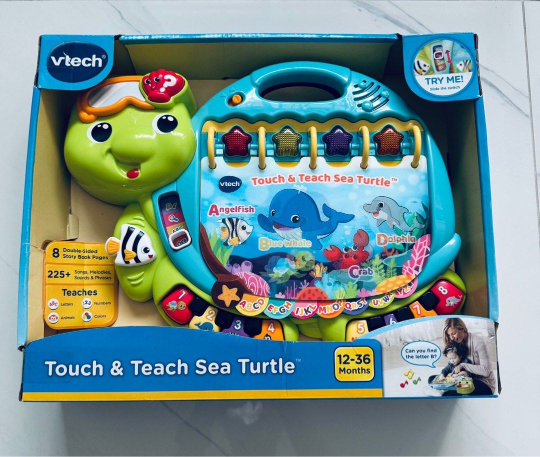 Vtech Touch & Teach Sea Turtle Baby Toy, Babies & Kids, Infant Playtime ...