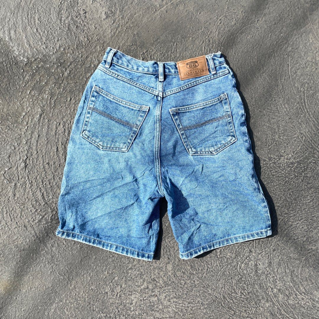 Vintage Route 66 Jorts, Men's Fashion, Bottoms, Shorts on Carousell