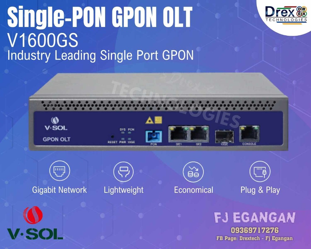 Vsol V1600GS GPON OLT 1-Port Built-in GPON SFP Module | VSOL 1pon ...