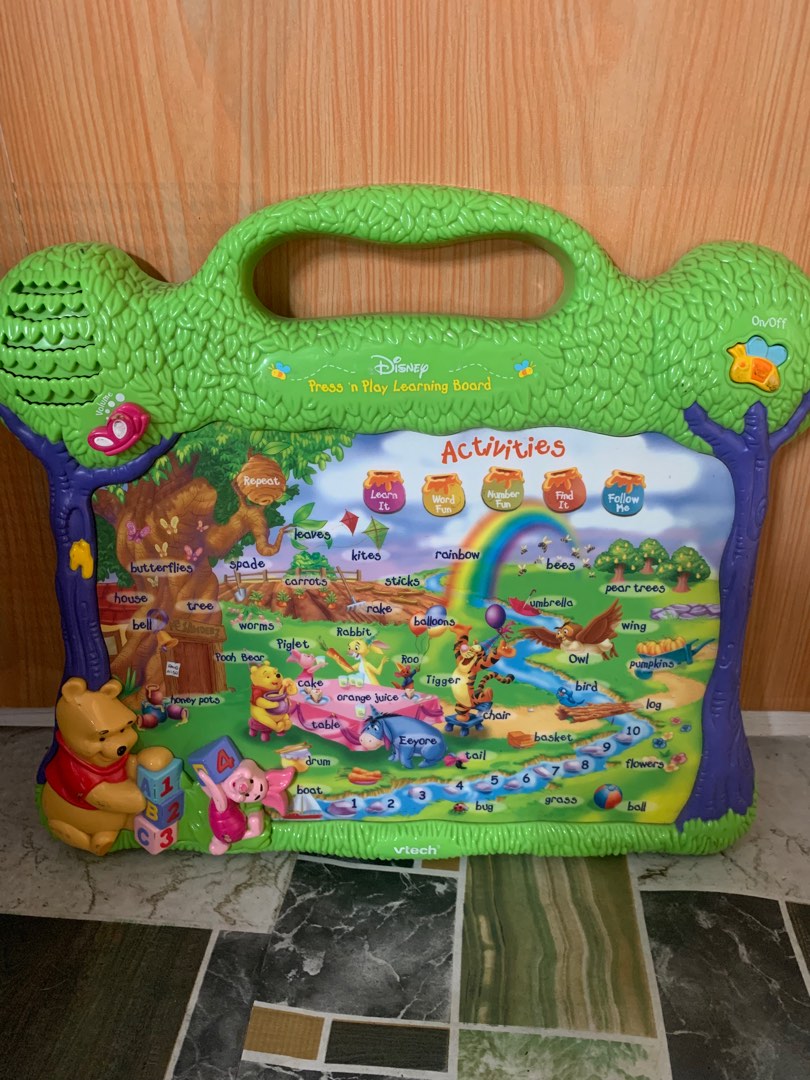 Vtech Disney Press & Play Learning Board Winnie The Pooh And Friends ...