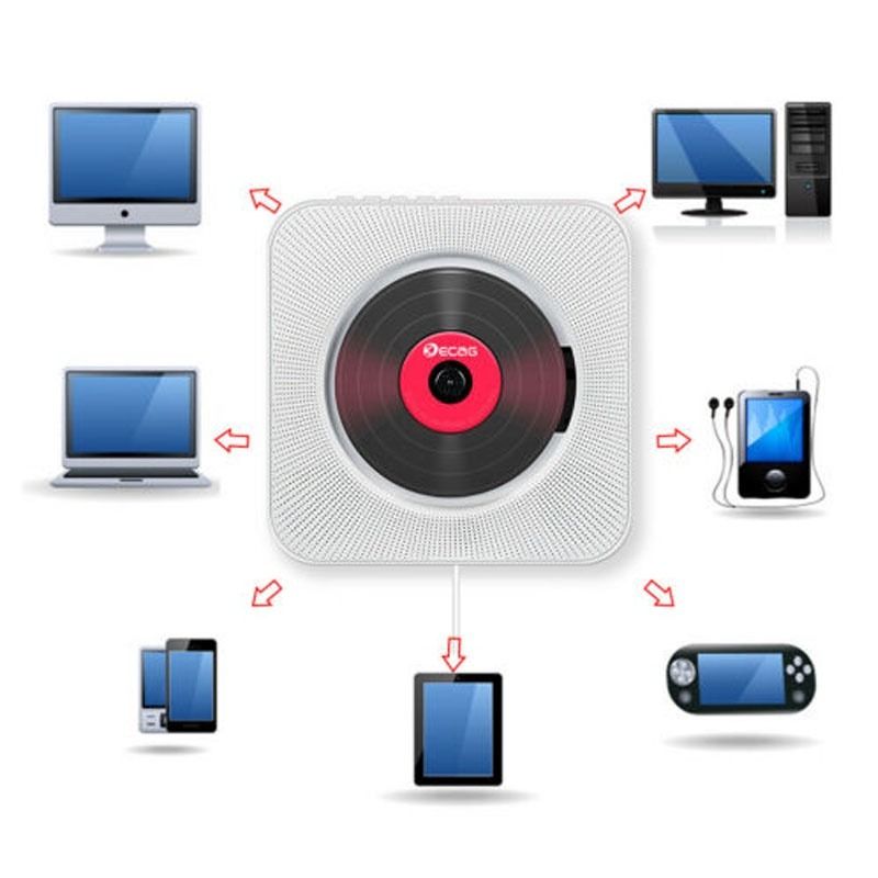 Wall mounted CD player with Bluetooth remote control USB music player ...