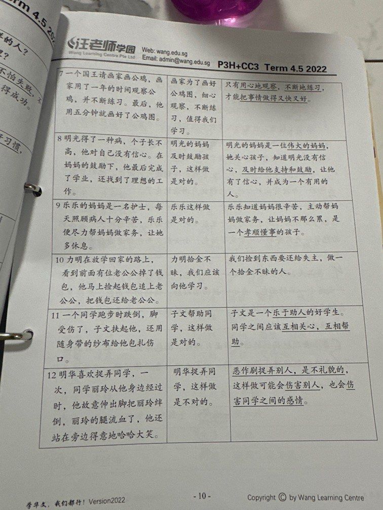 Wang Learning Center P3 notes for compositions and oral, Hobbies & Toys ...