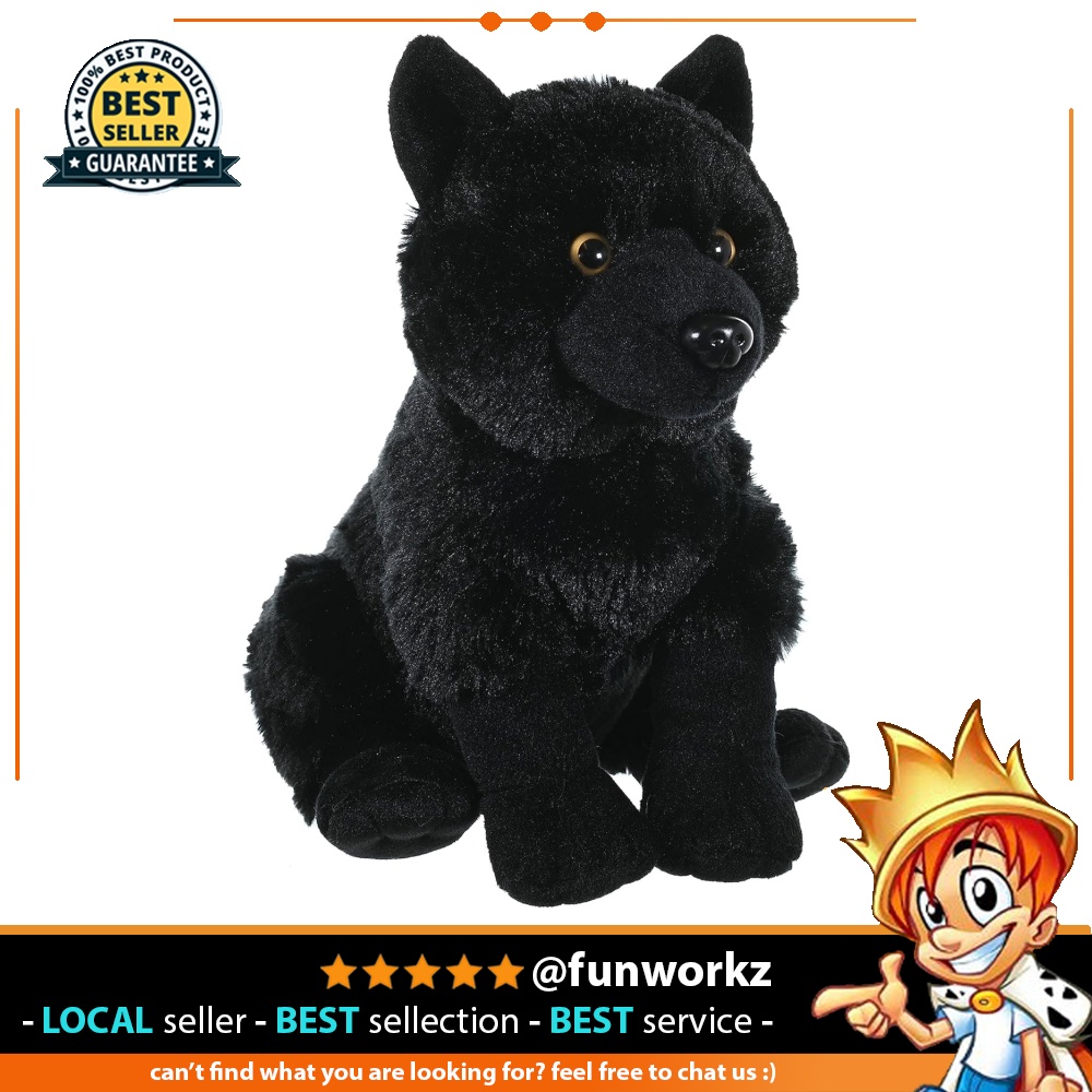Wild Republic Wolf Plush, Stuffed Animal, Plush Toy, Kids Gifts, Black ...