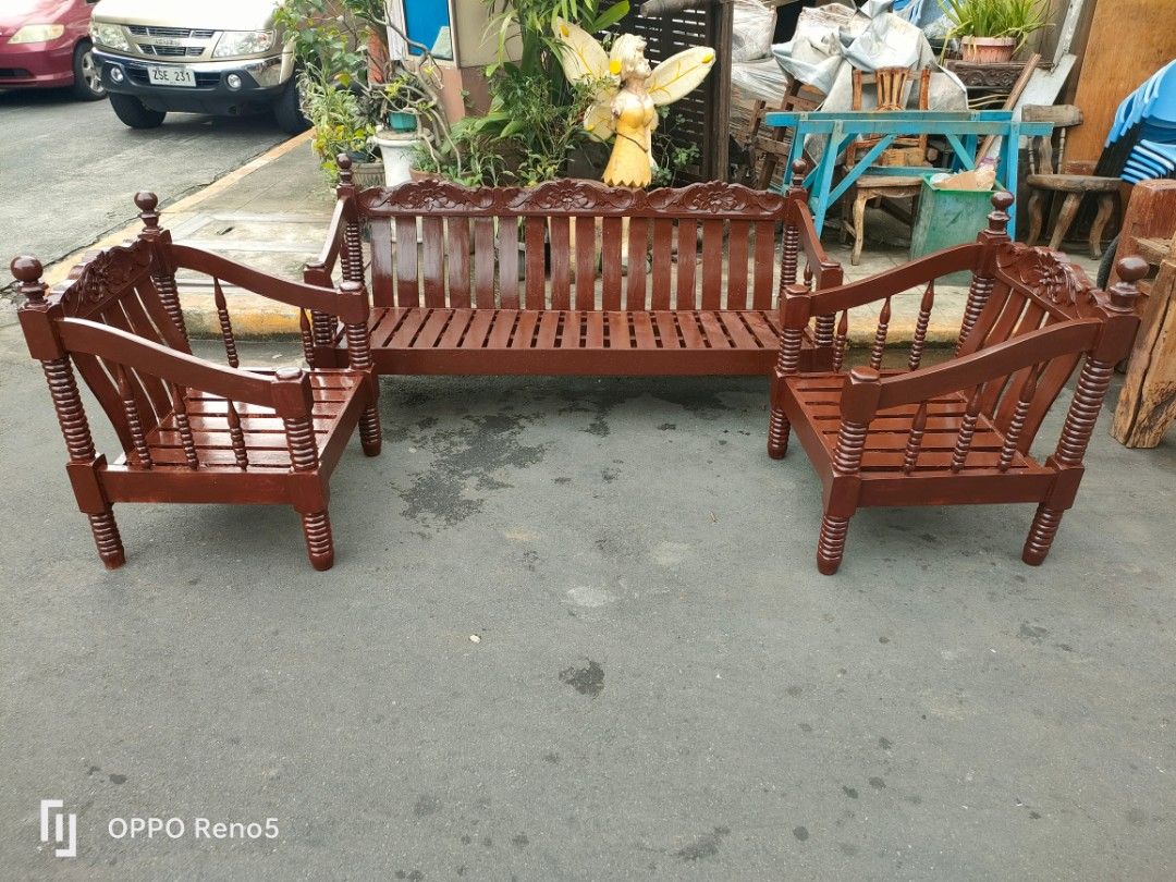 Wooden sala set, Furniture & Home Living, Furniture, Other Home ...