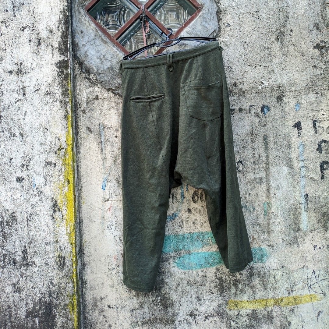 Wool Drop Crotch Pants, Men's Fashion, Bottoms, Trousers on Carousell