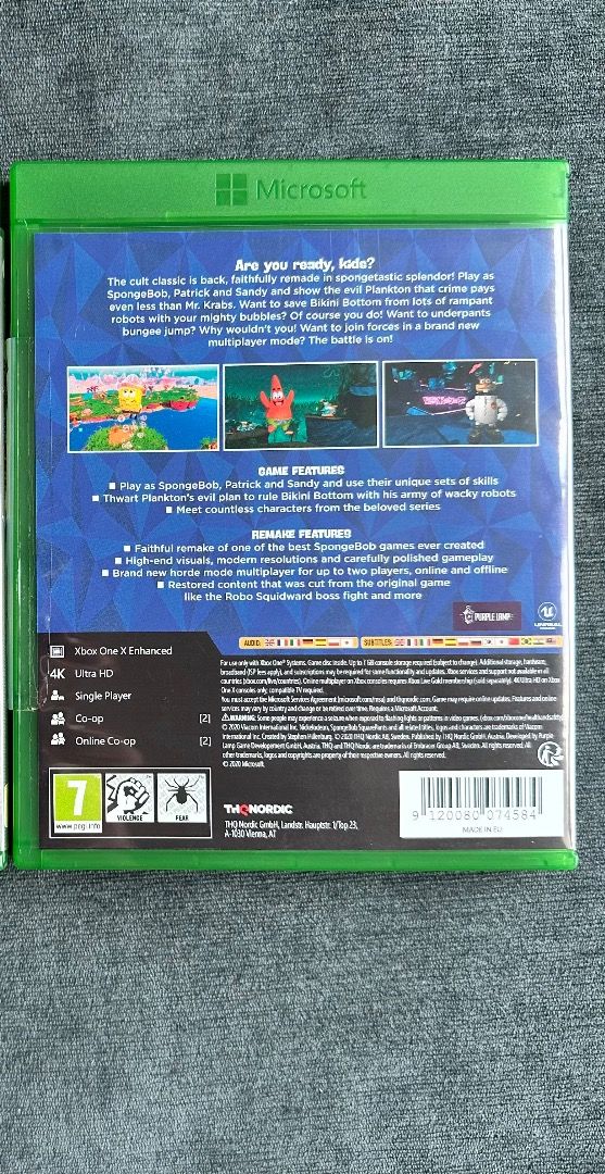 XBox SpongeBob SquarePants Battle for Bikini Bottom Rehydrated, Video ...