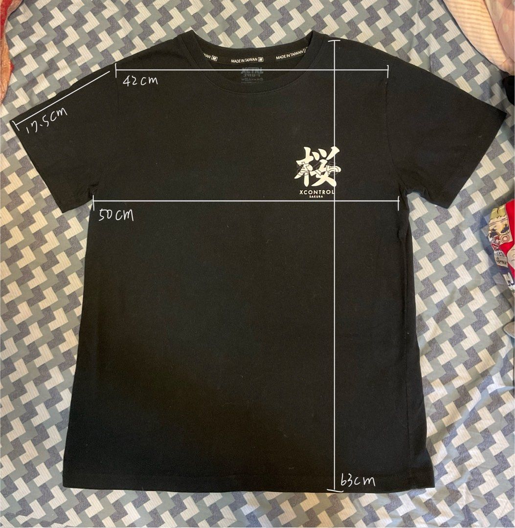 XCTRL 日本櫻花短T-黑 變色（行）, 他的時尚, 上衣與西裝, T恤、Polo衫在旋轉拍賣