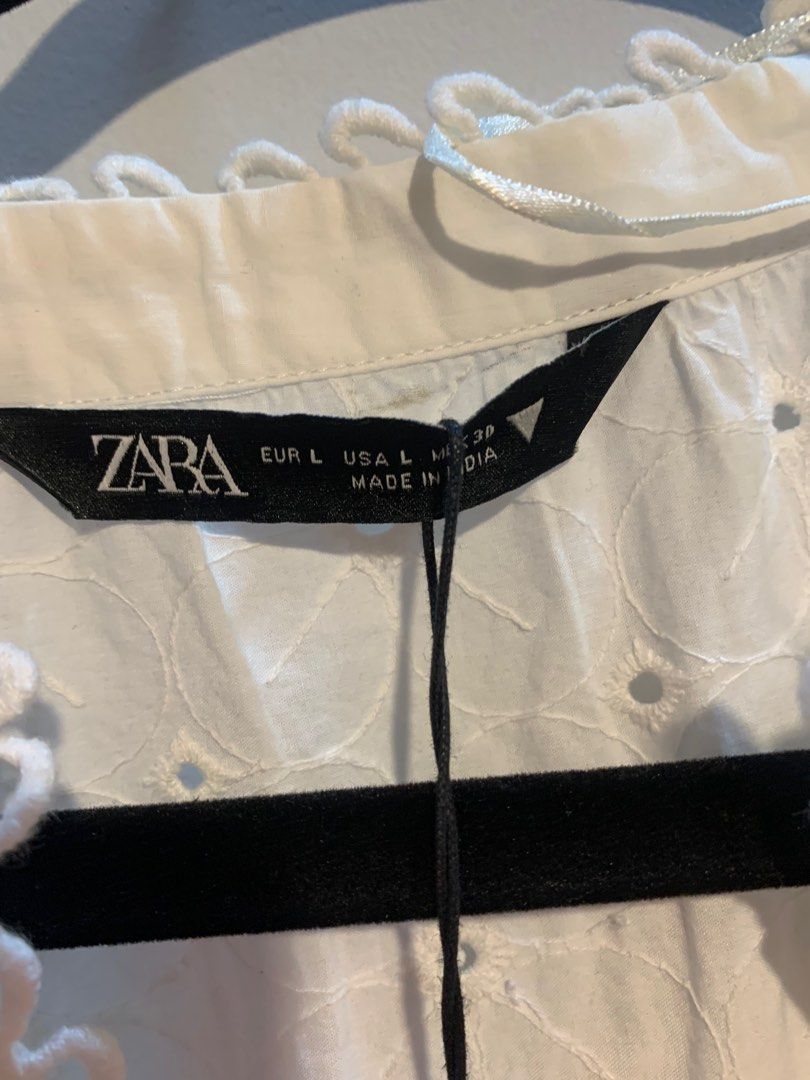 Zara White Cutwork Embroidery Dress, Women's Fashion, Dresses & Sets ...
