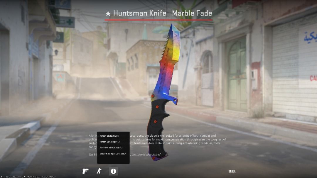 CS2 (0.03FV) Huntsman Knife Marble Fade, Video Gaming, Gaming Accessories, In-Game Products on ...