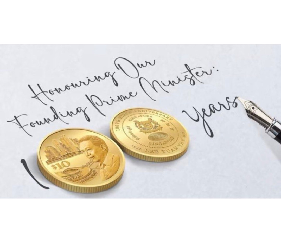 $10 LKY gold coin, Hobbies & Toys, Memorabilia & Collectibles, Currency ...