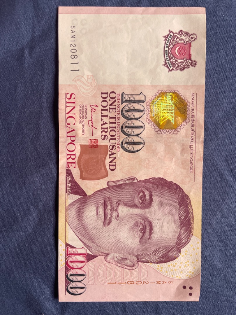 1k 1000 dollar SGD notes, Hobbies & Toys, Memorabilia & Collectibles ...