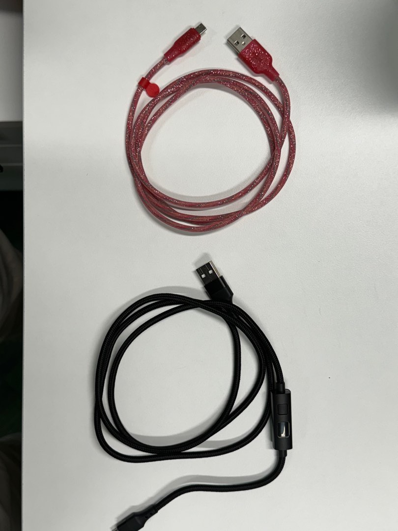 2x USB A to Micro USB Cables (One with timer), Computers & Tech, Parts ...