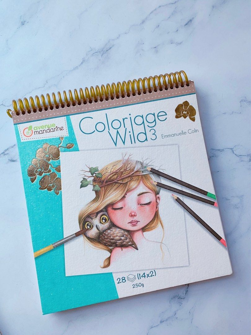 3 books - Avenue Mandarine Coloriage Wild 3 Colouring Book by ...