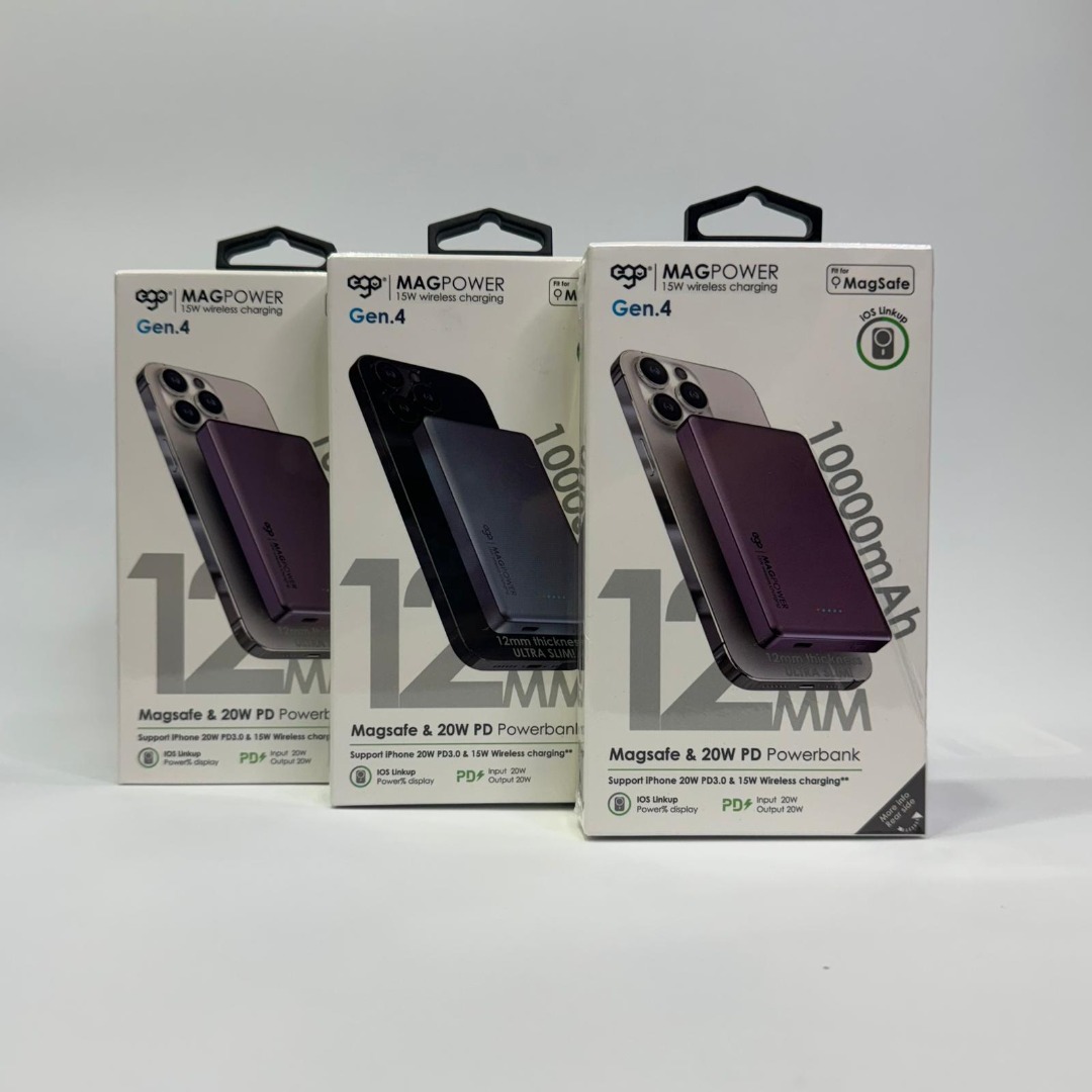 [ 全新行貨 | 2件免運 ] EGO MAGPOWER Gen.4 10000mAh magsafe 移動電源 KL-YD57, 手提電話, 電話及其他裝置配件, 電池及充電器 ...