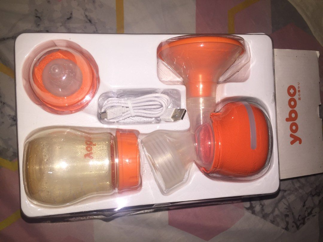 ‼️ PORTABLE YOBOO BREAST PUMP WITH FREE MILK CATCHER, Babies & Kids ...