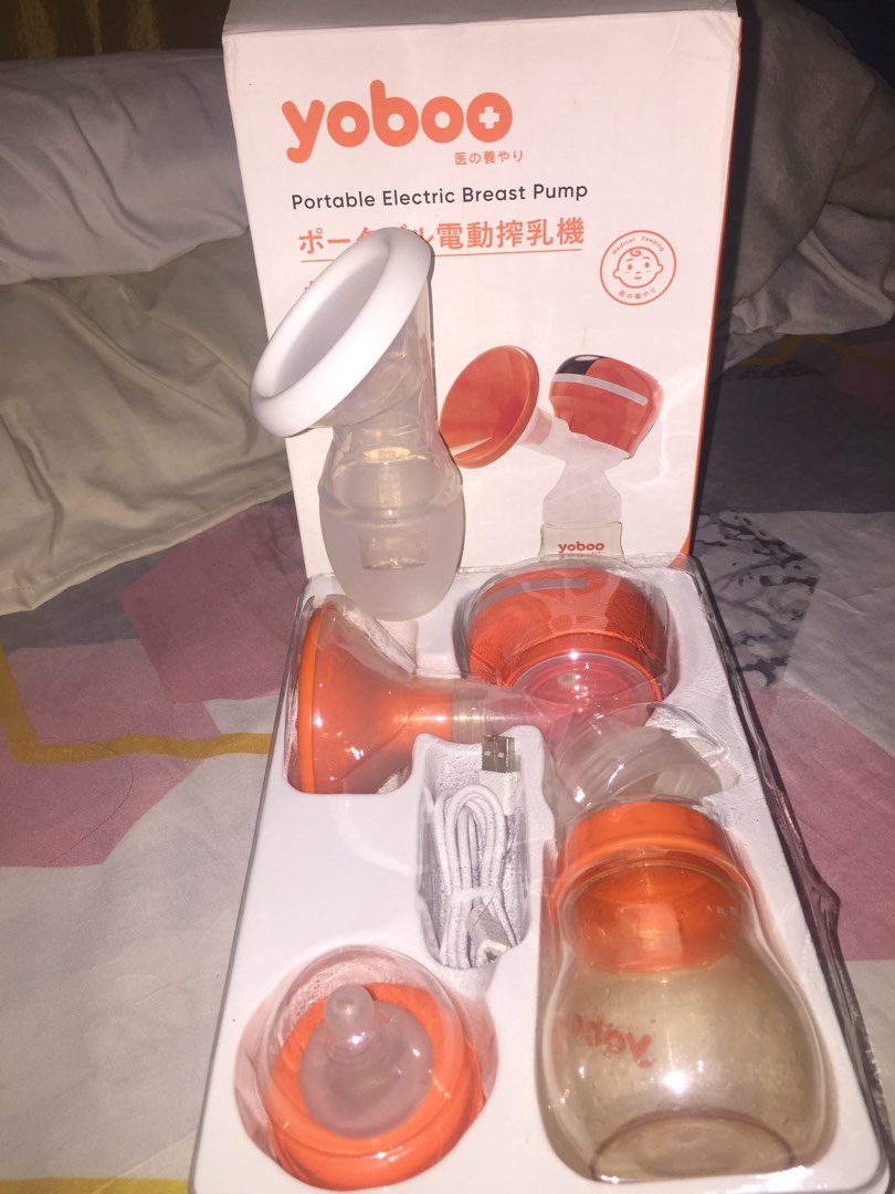 ‼️ PORTABLE YOBOO BREAST PUMP WITH FREE MILK CATCHER, Babies & Kids ...