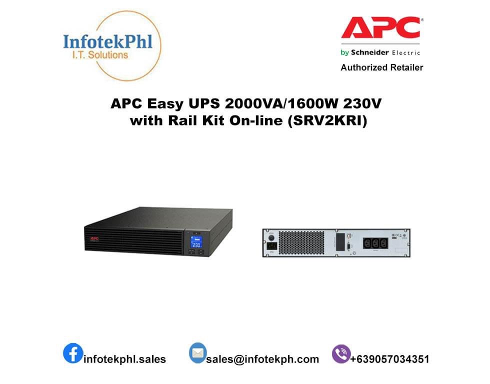 APC Easy UPS SRV RM 2000 VA 1600W 230V with Rail Kit On-line Ups ...
