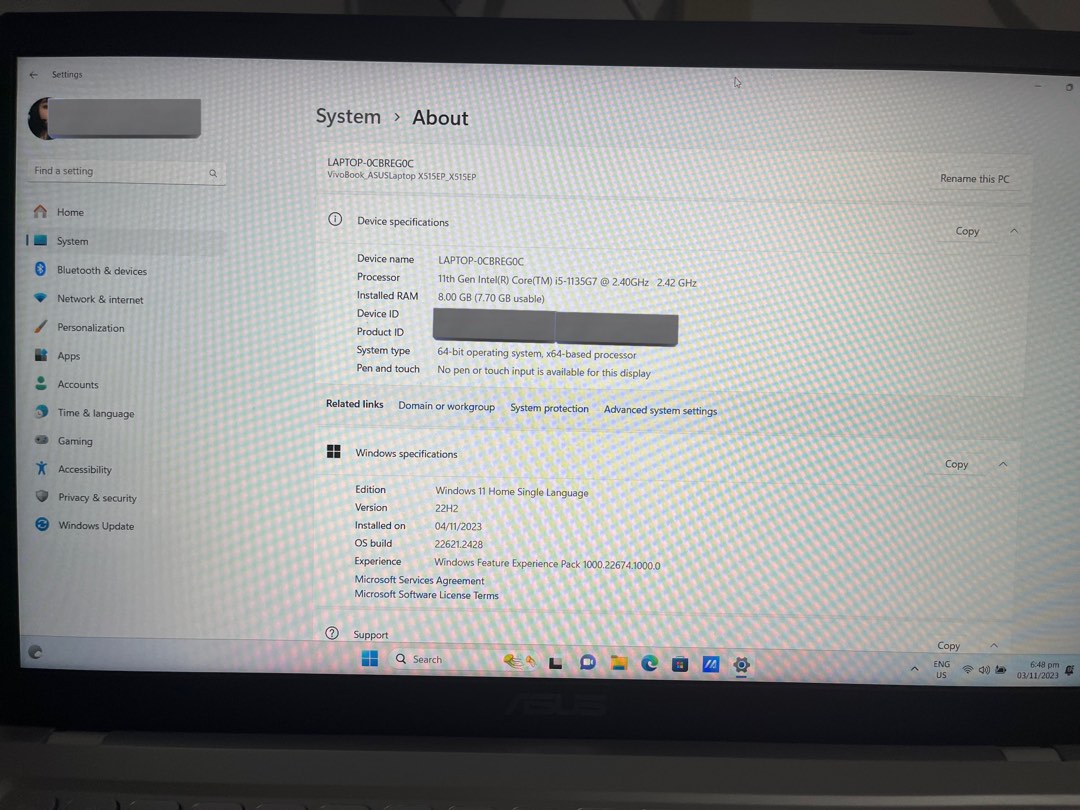 ASUS Vivobook 15 (X515EP), Computers & Tech, Laptops & Notebooks on ...