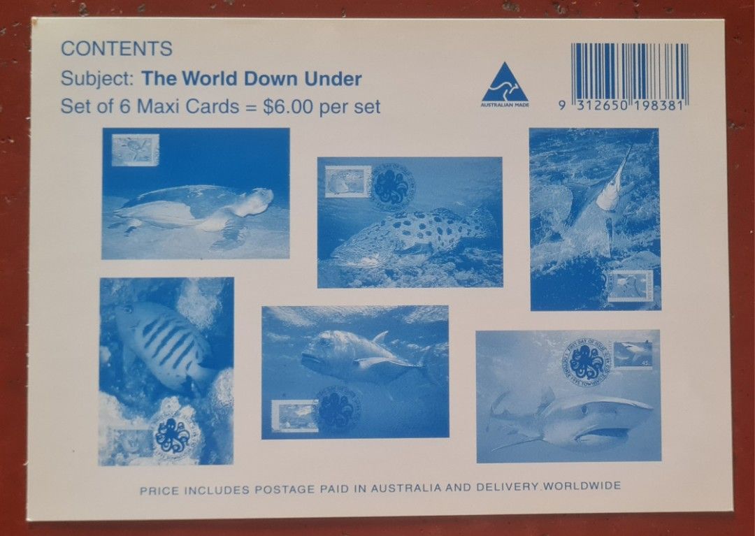 Australia 1995 The World Down Under complete set of 6 Maxi Cards ...