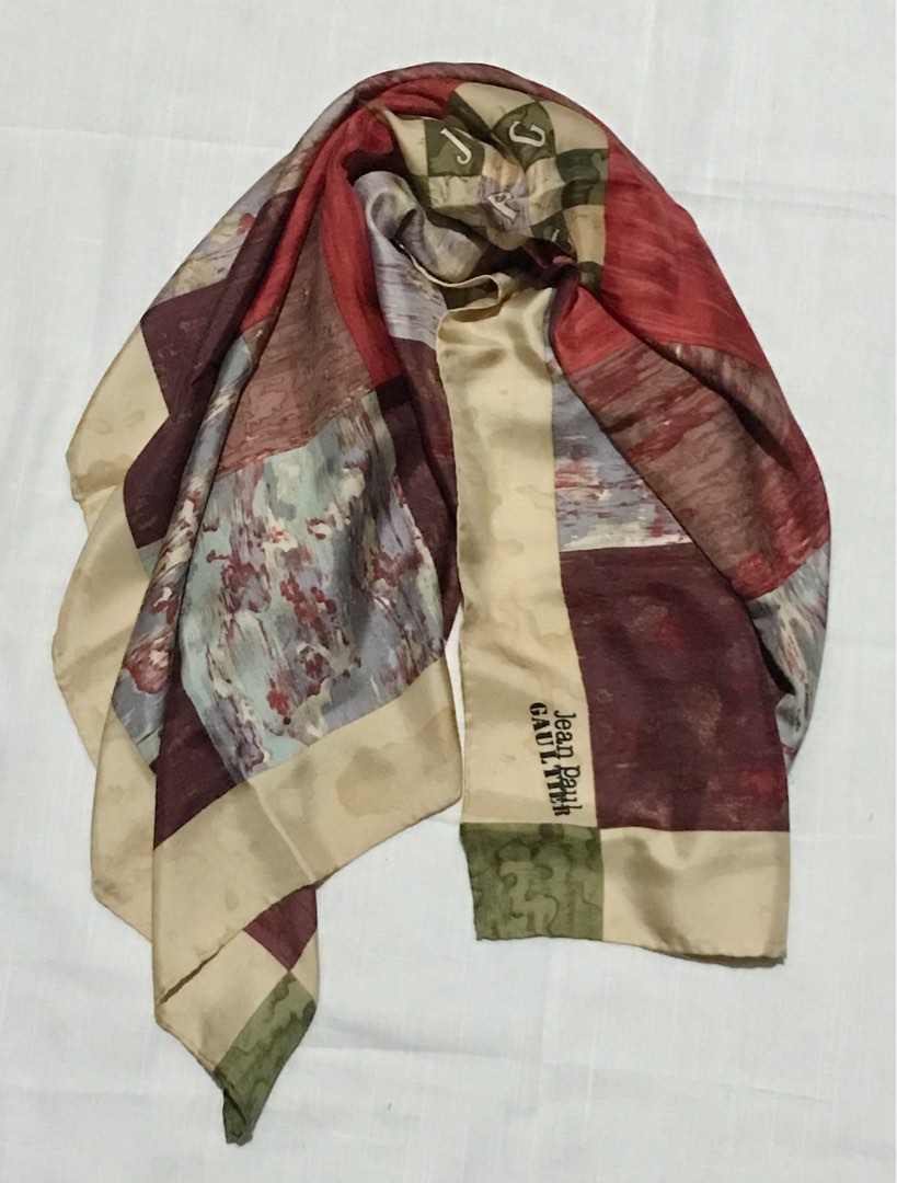 Authentic JEAN PAUL GAULTIER Silk Scarf , Luxury, Accessories on Carousell