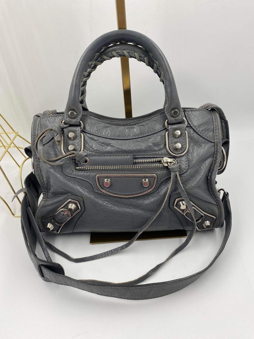 Balenciaga Mini Edge Gray Authentic, Luxury, Bags & Wallets on Carousell