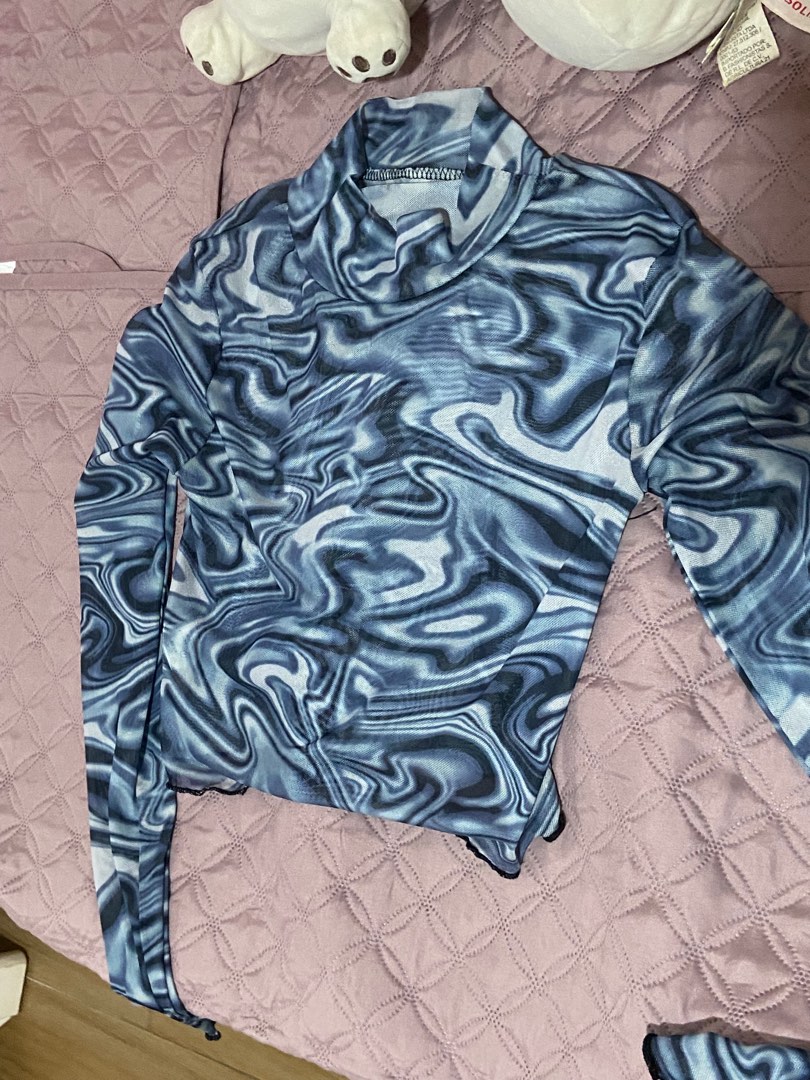 Blue Marble Jennie Kim Mesh top, Women's Fashion, Tops, Longsleeves on ...