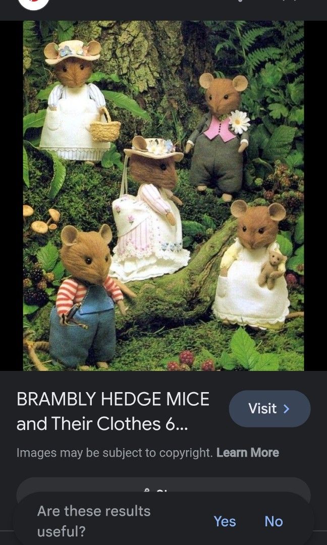 BRAMBLY HEDGE MICE DOLL, Hobbies & Toys, Toys & Games on Carousell