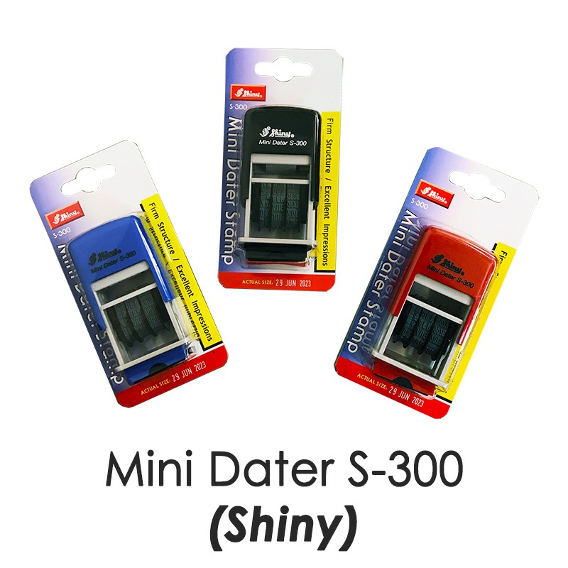 [Brand New] Self-Inking Stamps | Shiny S-300 Mini Dater Stamp, Everything Else on Carousell
