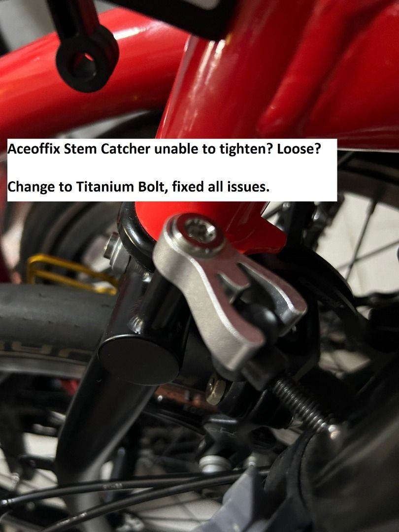 Brompton Stem Catcher Bolt Replacement - Titanium, Sports Equipment ...