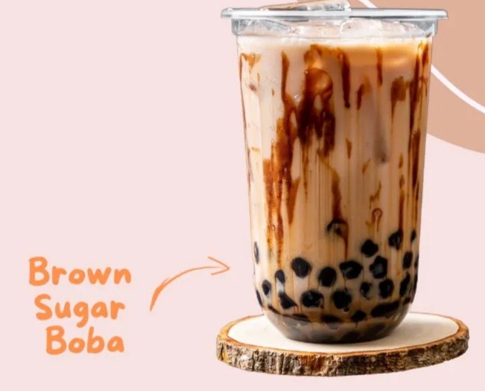 (HALAL)Bubble Milk Tea with Brown Sugar Boba Pearl Large, Food & Drinks ...