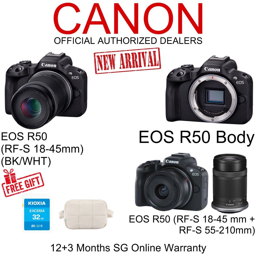 CANON EOS R50 Body or lens kit, Photography, Cameras on Carousell