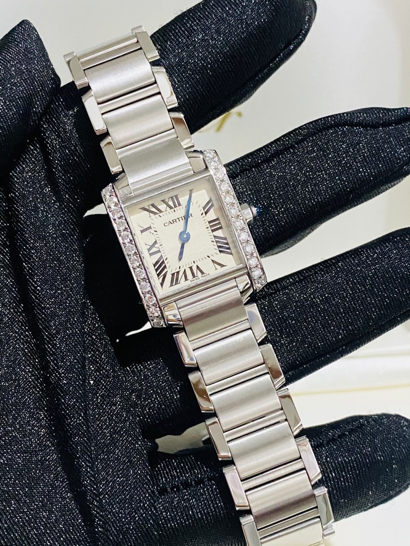 Cartier Tank Diamonds, Luxury, Watches on Carousell