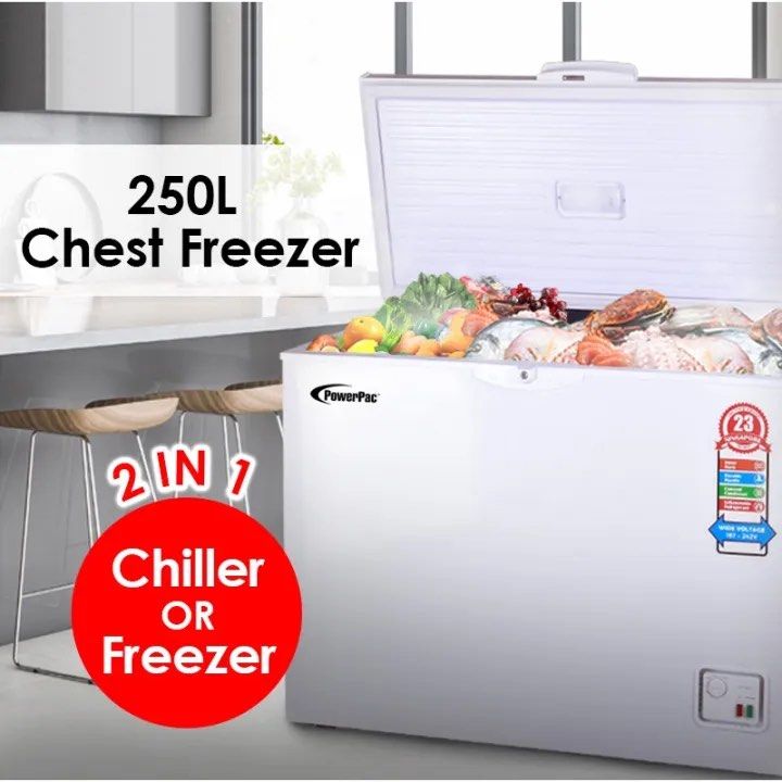 Chest Freezer 250L CFC Free, Chiller & Freezer - Powerpac, TV & Home ...
