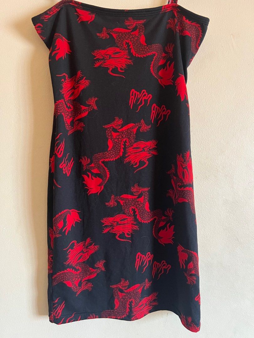 Chinese Dragon Print Dress, Women's Fashion, Dresses & Sets, Dresses on ...