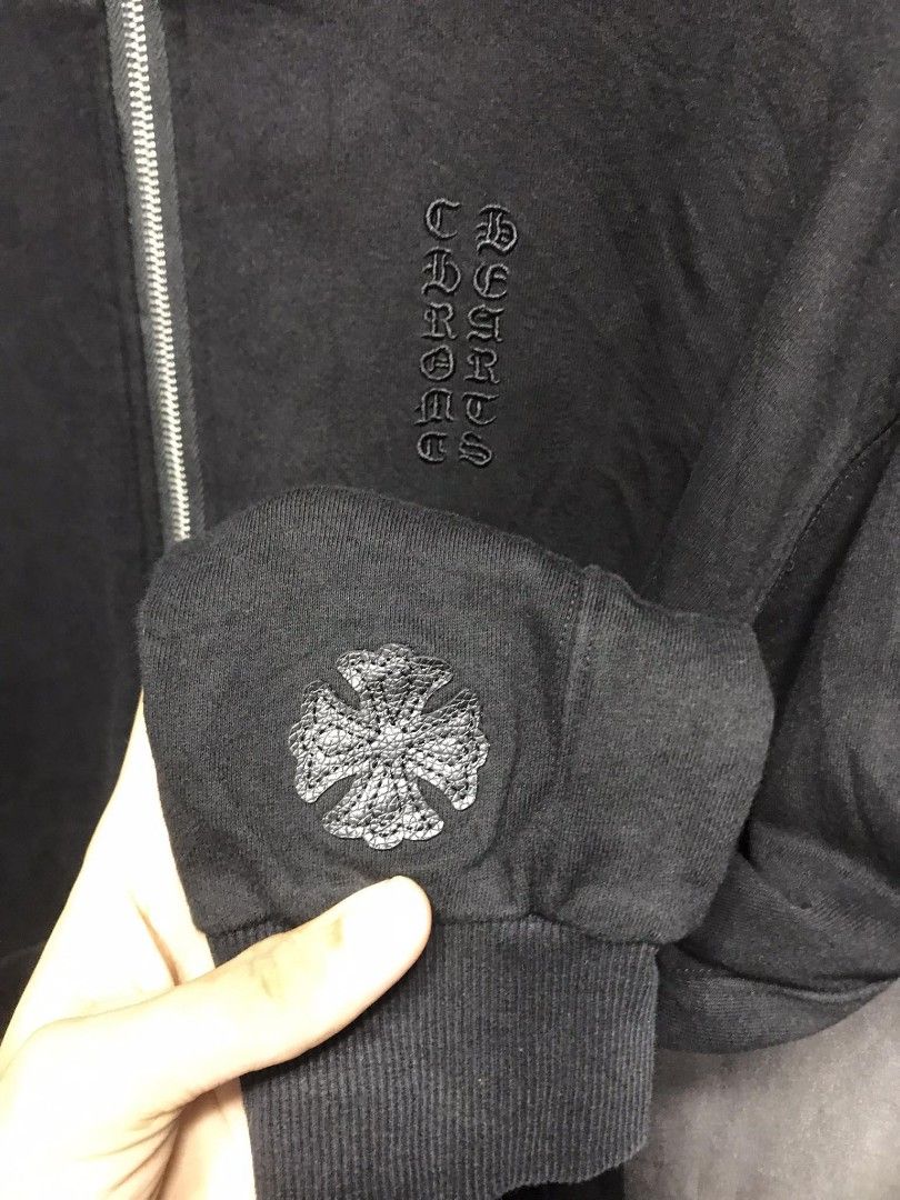 CHROME HEARTS PATCH BLACK HOODIE, Luxury, Apparel on Carousell
