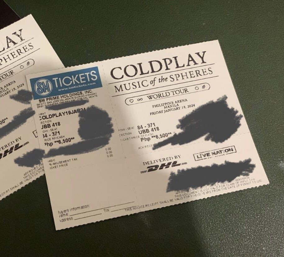 Coldplay UBB, Tickets & Vouchers, Event Tickets on Carousell