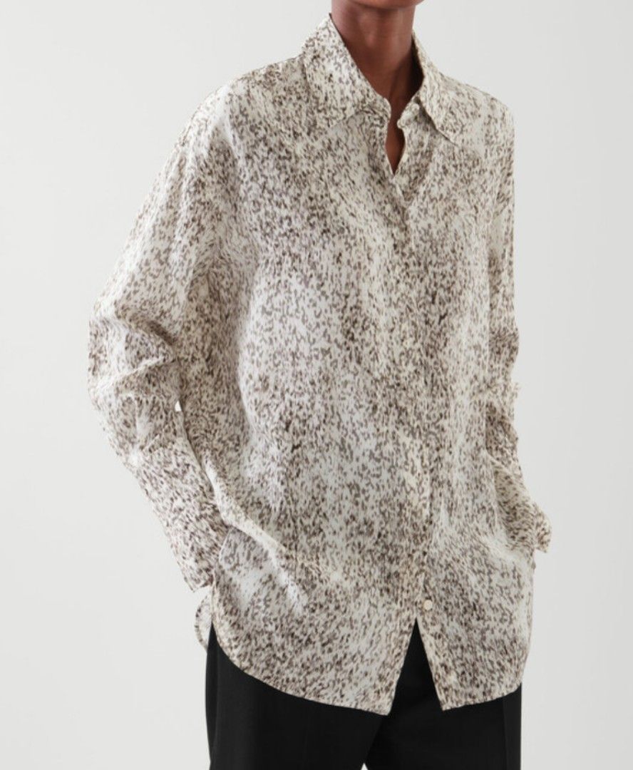 COS Oversized Printed Blouse, Women's Fashion, Tops, Blouses on Carousell