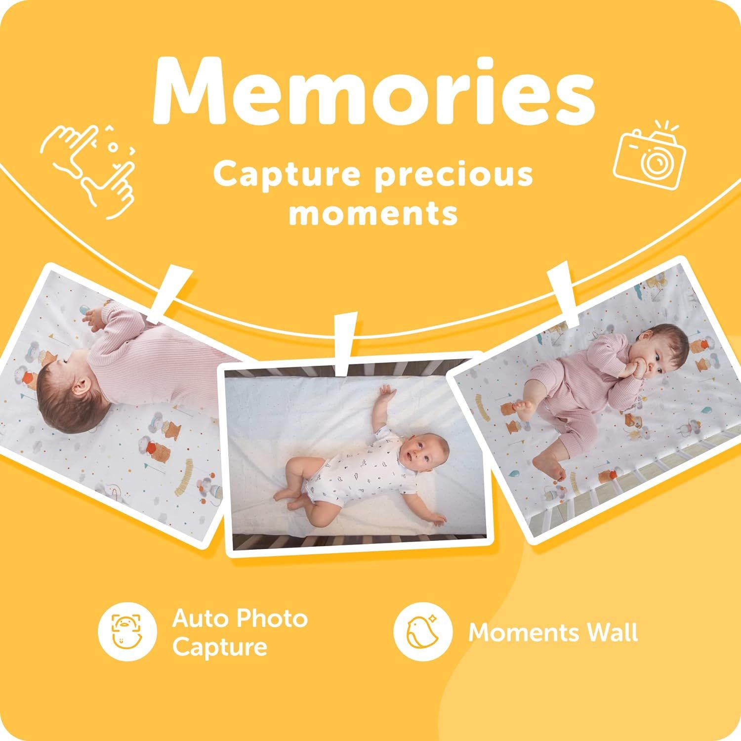 Cubo Ai Plus Smart Baby Monitor with Wall Mount: Sleep Safety Alerts ...