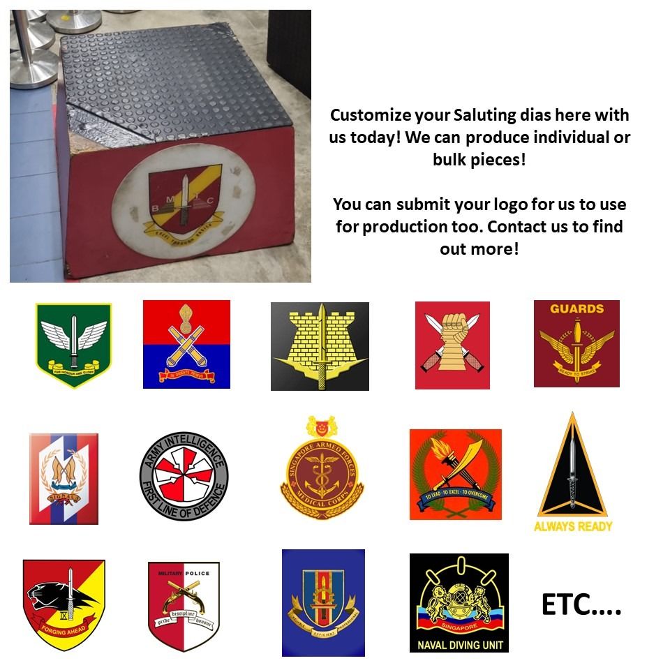 CUSTOMIZED SALUTING DIAS WITH UNIT LOGO (VIEW ONLY), Sports Equipment ...