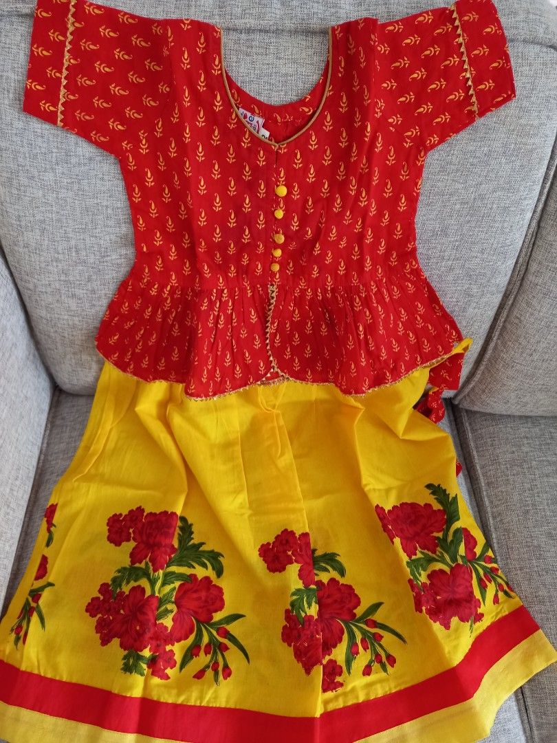Deepavali Diwali Girl Dress Indian Ethnic Traditional Clothes Costume ...