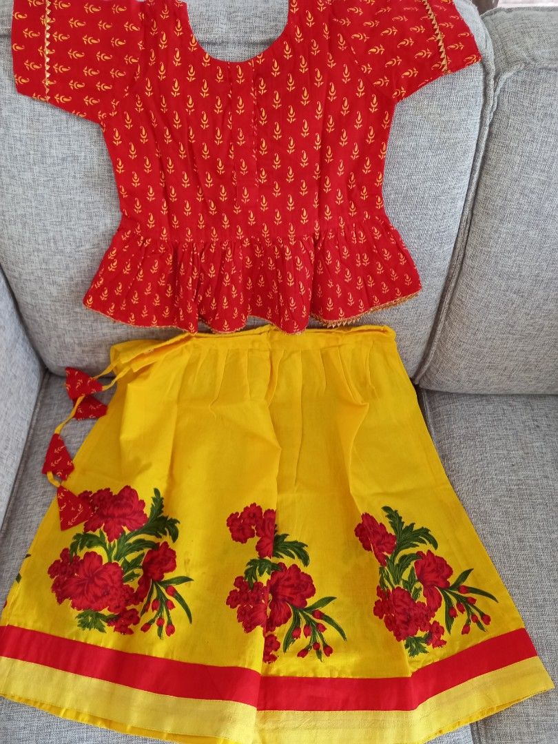 Deepavali Diwali Girl Dress Indian Ethnic Traditional Clothes Costume ...