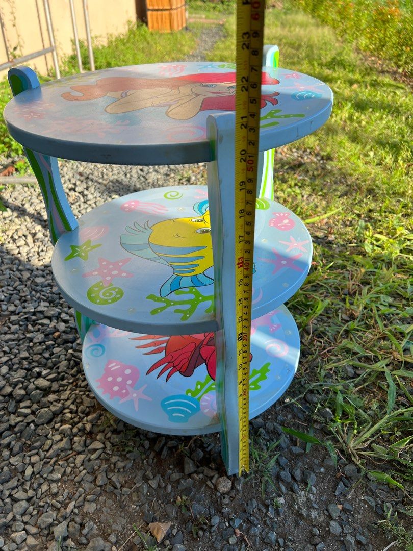 disney ariel wooden side table/organizer, Furniture & Home Living, Home ...