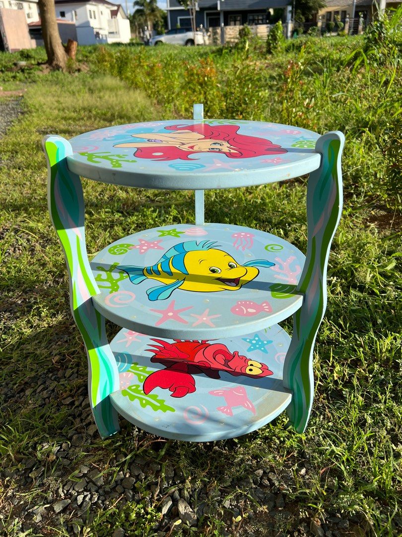 disney ariel wooden side table/organizer, Furniture & Home Living, Home ...