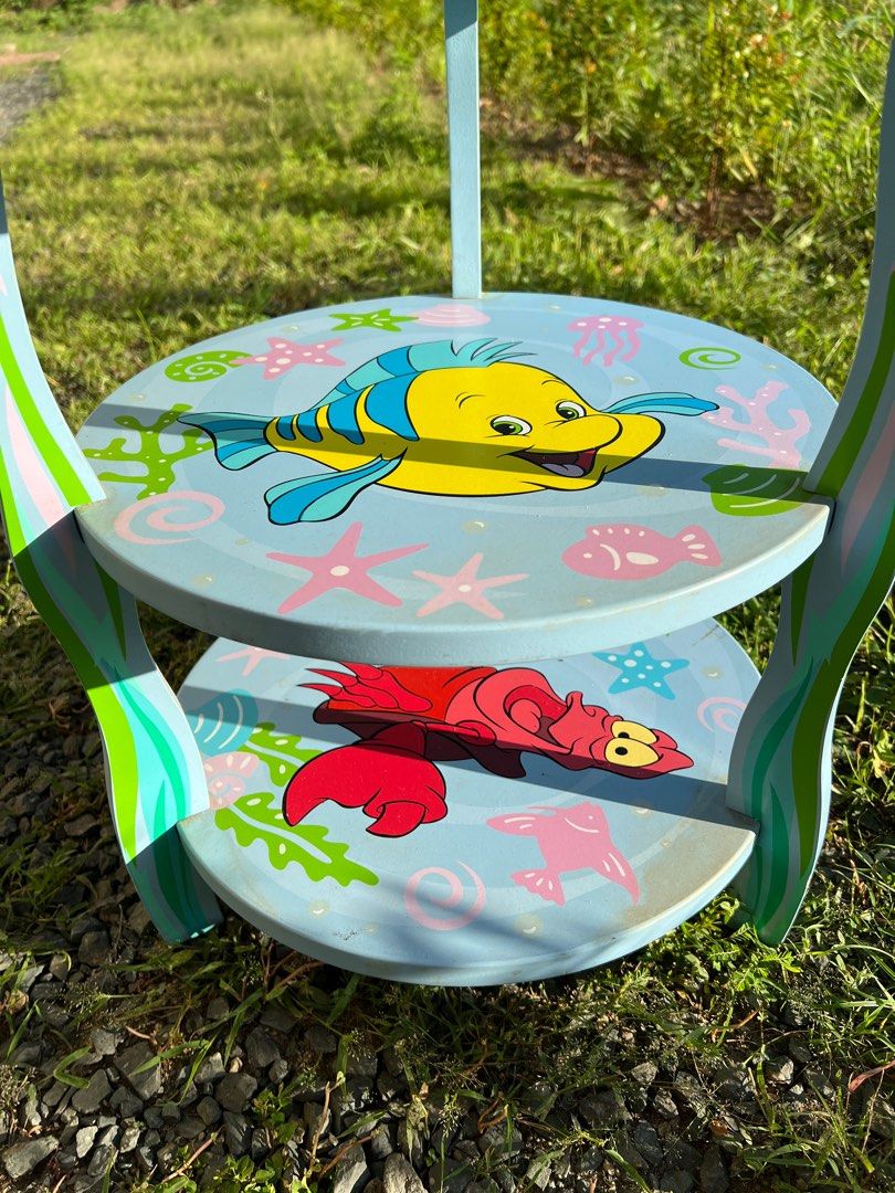 disney ariel wooden side table/organizer, Furniture & Home Living, Home ...