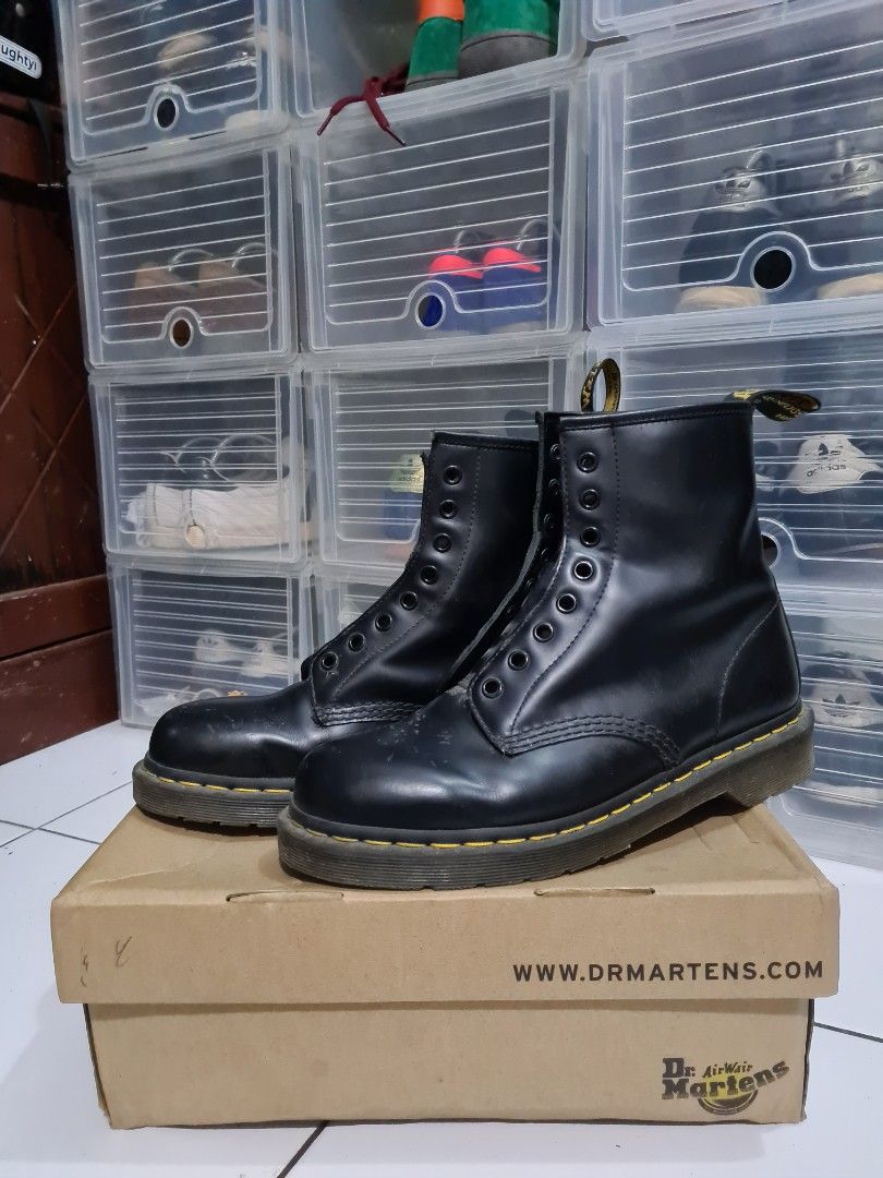Dr. Martens 1460 8 Eye Boot Smooth Original docmar, Fesyen Pria, Sepatu ...