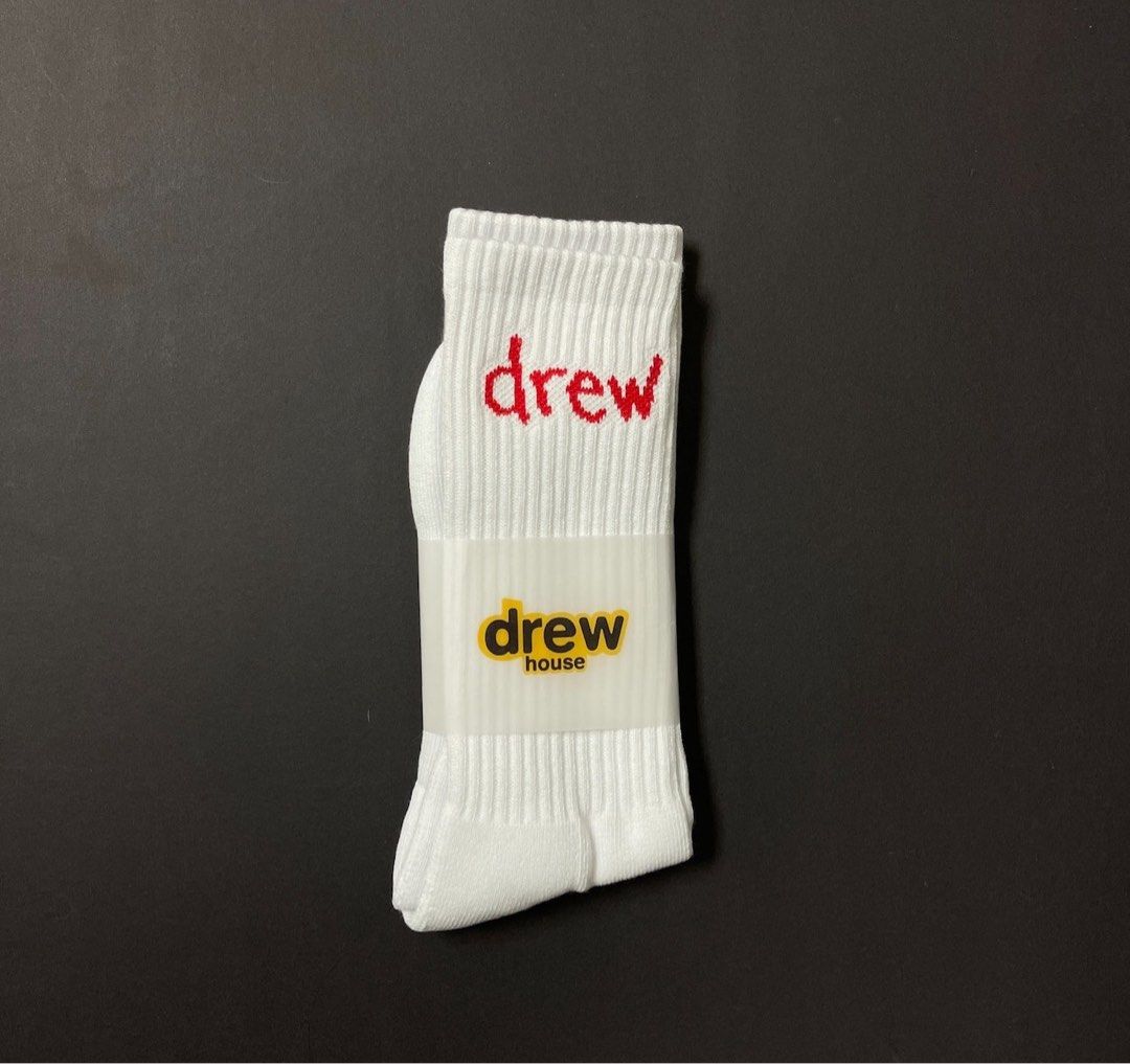 drew house socks white, Men's Fashion, Watches & Accessories, Socks on ...
