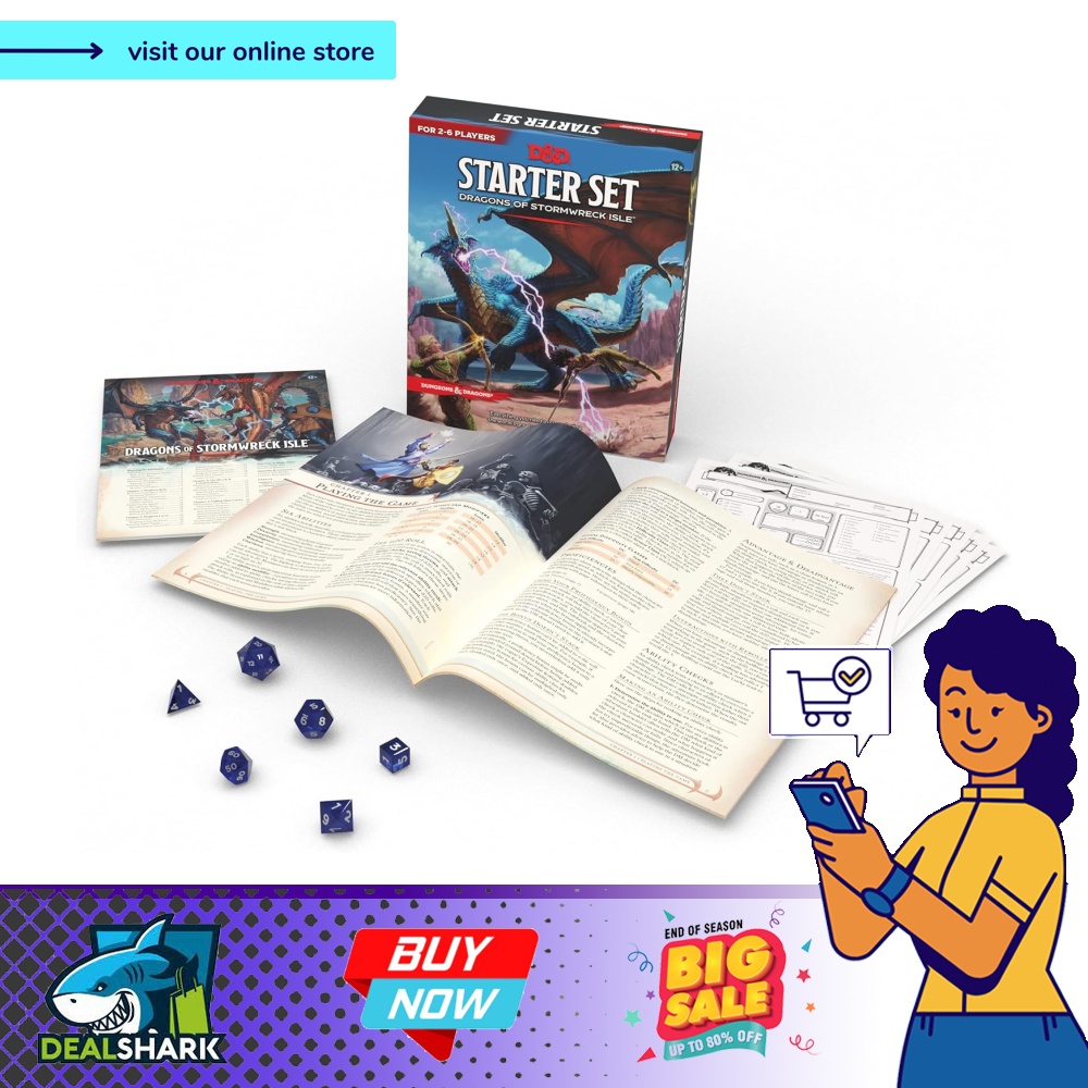 Dungeons & Dragons Starter Set: Dragons of Stormwreck Isle (Kit Only), Hobbies & Toys, Toys ...