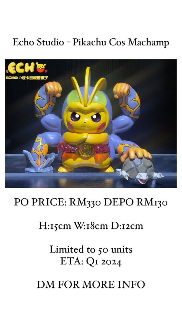 Echo Studio - Pikachu Cos Machamp, Hobbies & Toys, Toys & Games on ...